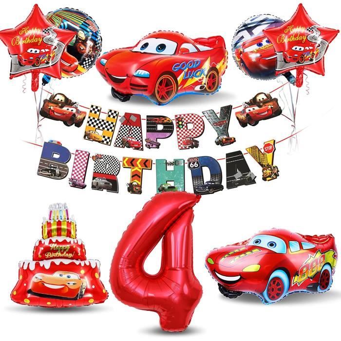 Decoration Anniversaire Cars 4 Ans, Ballon Voiture Pour Enfant, Deco ...