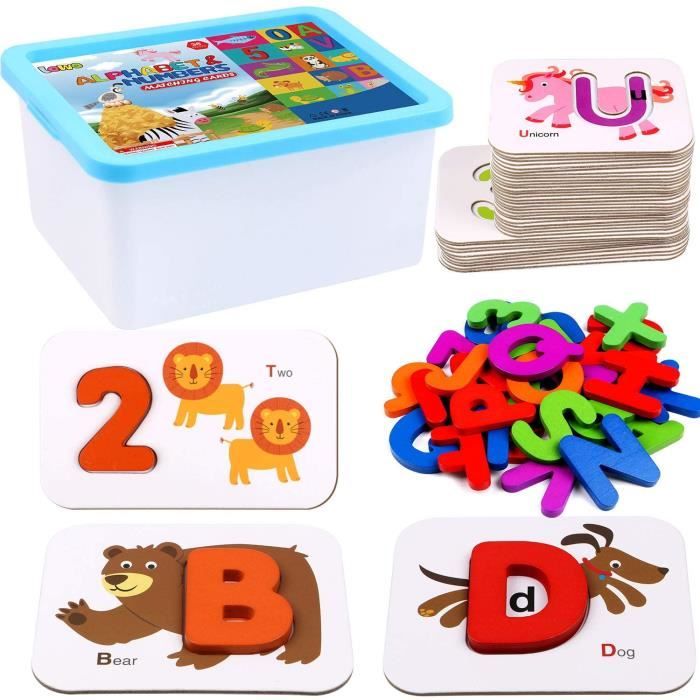 PUZZLE Lewo Alphabet Carte Puzzle Alphabet Bois Puzzle de Lettres ...
