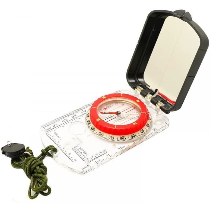 Boussole de Navigation,Boussole de Carte,Boussole de Randonnée Pliable ...