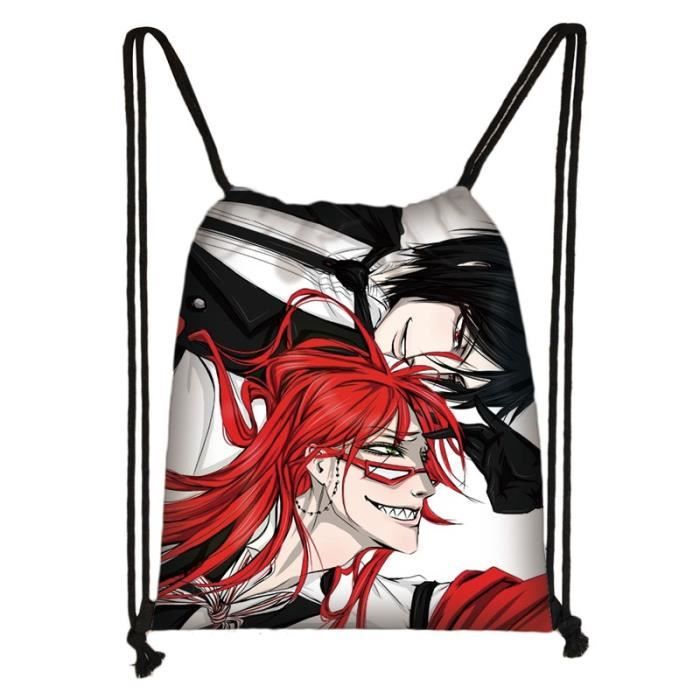 Anime Black Butler Drawstring Bag Boys Girls Backpack Sebastian ...
