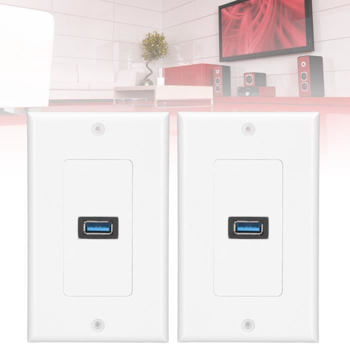 LID -Plaque murale USB 3.0 2 pièces USB 3.0 plaque murale à chargement ...