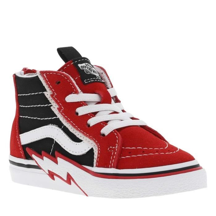 Baskets enfant - VANS - Cuir - Talon plat - Rouge Rouge - Cdiscount ...