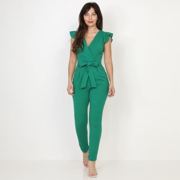 Combinaison verte à volants Vert - Cdiscount Prêt-à-Porter
