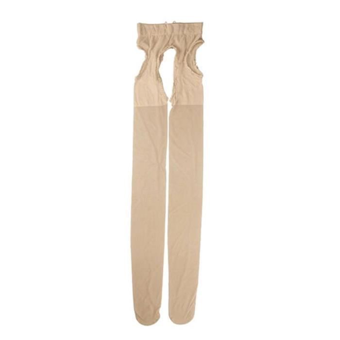 Collant,Collants Sexy sans entrejambe pour femmes, bas élastiques ...