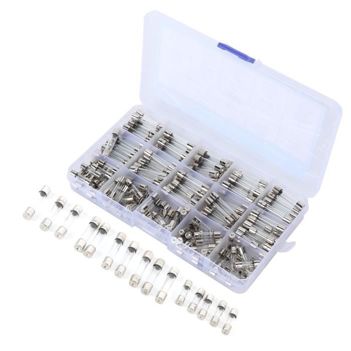 Fusible - OMABETA - Kit de 200 pièces - 1-20A - 250V - Tubes en verre 6x30mm et 5x20mm ...