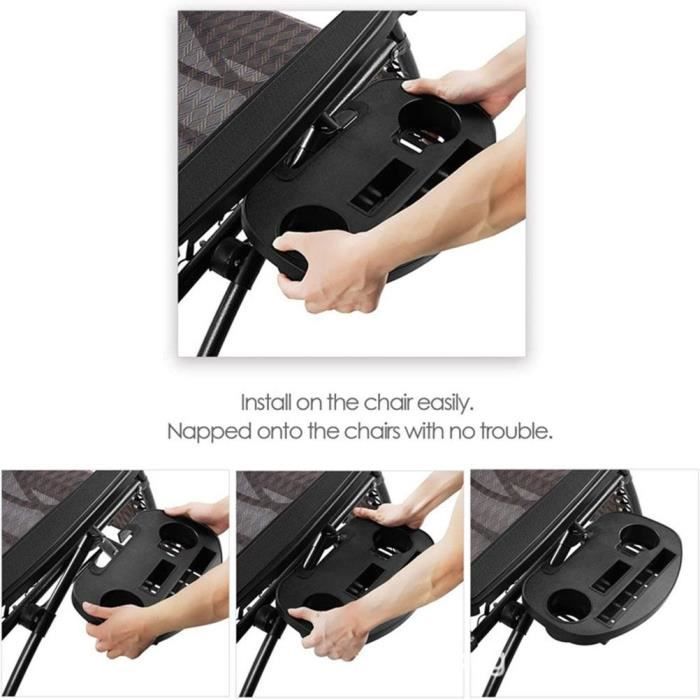 OMABETA Plateau porte-gobelet Plateau de chaise à gravité zéro, porte ...