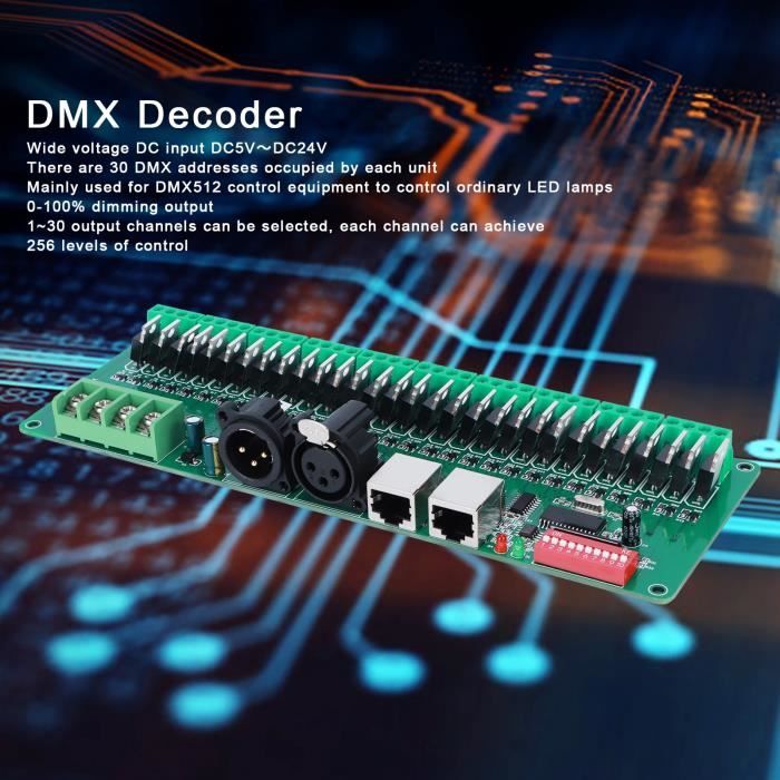 Décodeur DMX - OMABETA - DMX512 - 30 Canaux - Tension Constante - Contrôle LED - Cdiscount TV ...