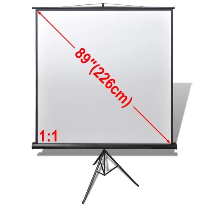 Ecran De Projection Manuel Avec Tr pied R glable 160 X 160 Cm 1 1 Ecran De Projection Manuel Avec Tr pied R glable 160 X 160 Cm 1 1