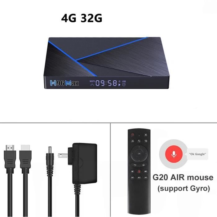 LEMFO-Boîtier Smart TV H96 Max V56,Android 12,8 Go 64 Go,8K,RK3566 ...