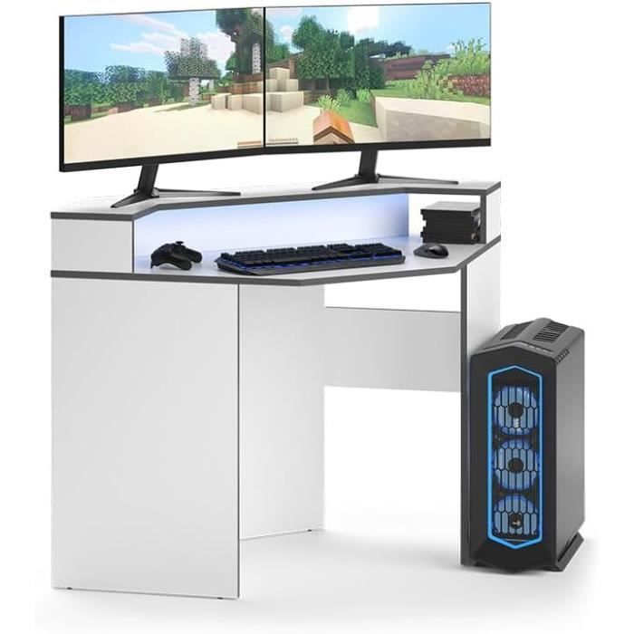Vicco Bureau Kron, Blanc-Gris, 90 x 90 cm Forme d'angle57 - Cdiscount ...