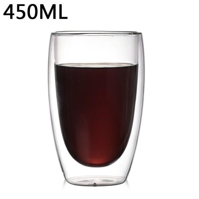 SERVICE A CAFE,450ml A-4pcs--450ML, verre à thé Transparent, bière, café, boisson fraîche et ...