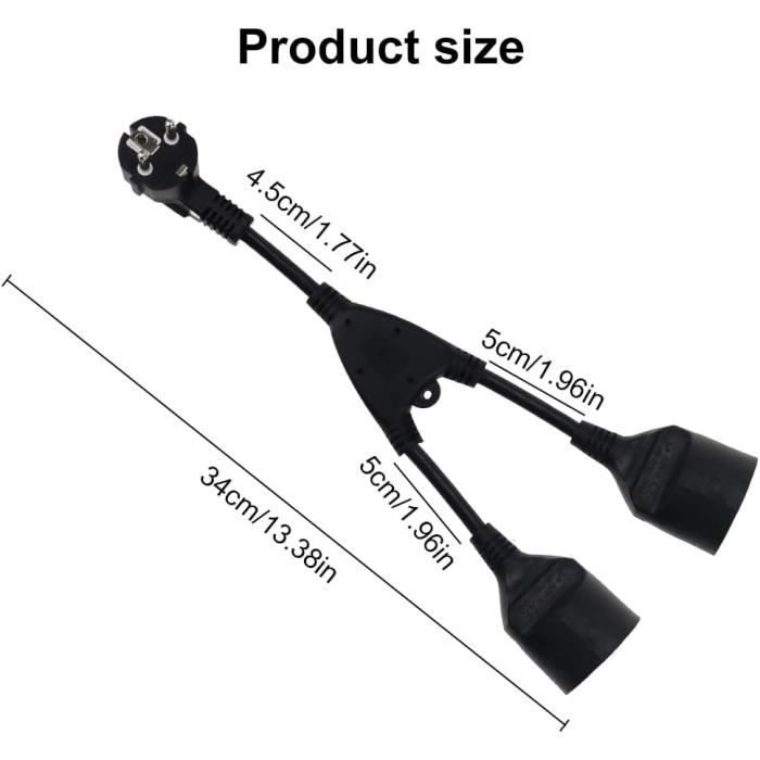 Double Fiche Pour Prise De Courant Fiche Double Pour Prise 32Cm 16A ...