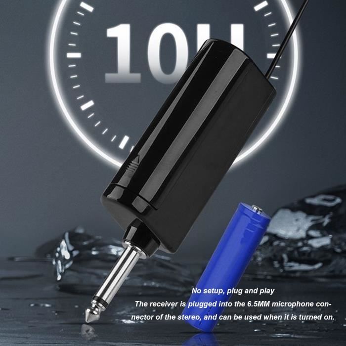 ESTINK Microphone Sans Fil UHF Réduction de Bruit Métal Dynamique Sans ...