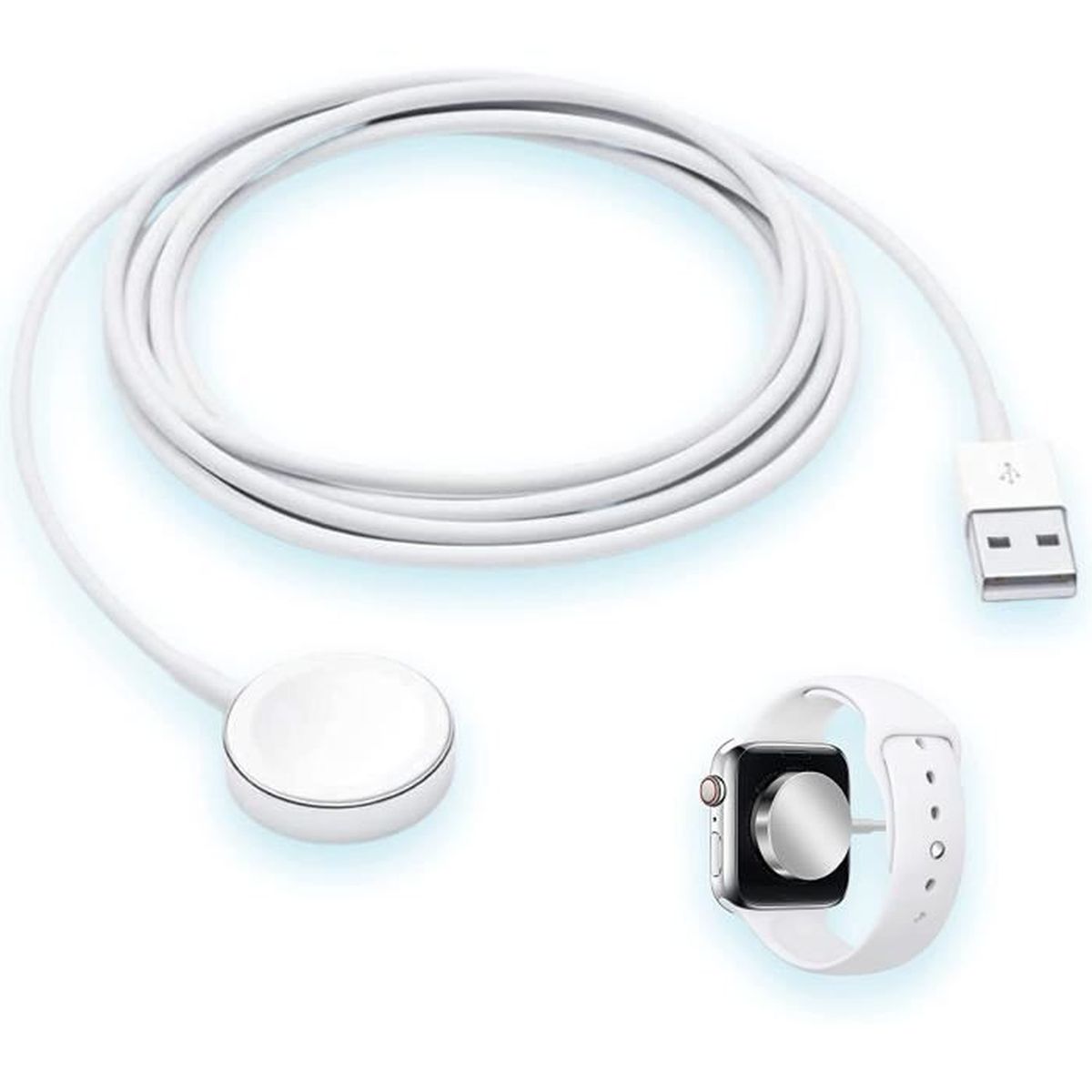 Chargeur pour Apple Watch，Cable Fil USB et Dock de Charge Magnétique ...