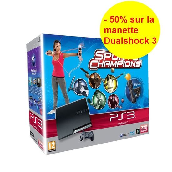 PACK PS3 320 Go MOVE SPORTS CHAMPIONS - Cdiscount Jeux vidéo
