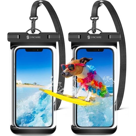Lot de 2 Coques étanches pour téléphone Portable - 7" - avec Boutons ...