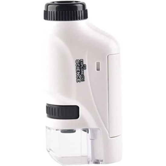 Microscope de poche avec tige éclairée par LED - Microscope portable 60 ...