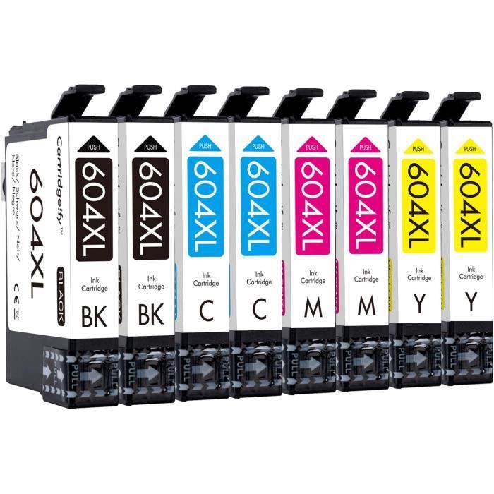 604 XL Compatible avec Cartouches Epson 604 604XL Multipack (8-Pack), pour Expression Home XP ...