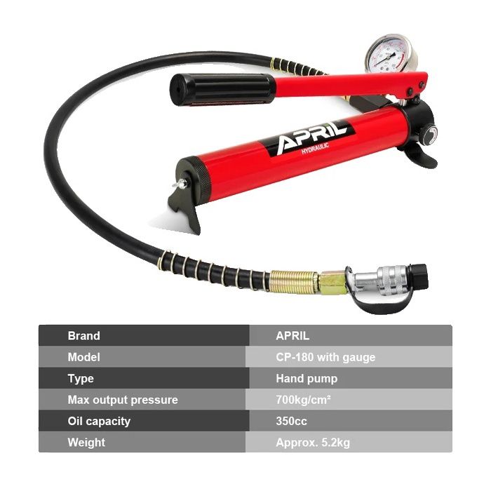 Pompe à main hydraulique, haute pression, fonctionnement manuel, CP-180A - Cdiscount Auto