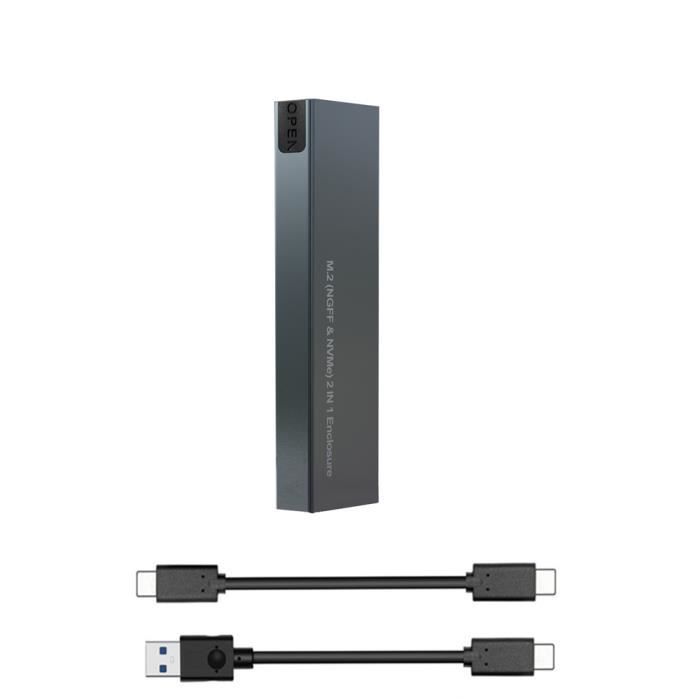 NVME CASE Deux câbles - Boîtier de SSD NVMe à double protocole ...