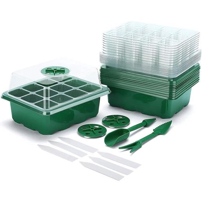 Lot De 10 Plateaux De Démarrage Pour Semences Plateau De Semis Kit De ...