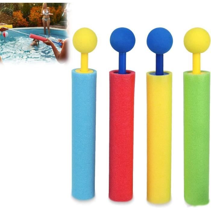 Pistolet A Eau, Paquet De 4 Pistolets À Eau En Mousse De Couleur Push ...