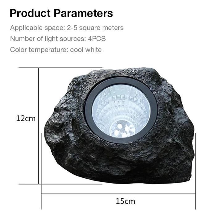 Lampadaire extérieur,Lampe LED solaire imperméable avec Simulation de ... Lampadaire extérieur,Lampe LED solaire imperméable avec Simulation de ...
