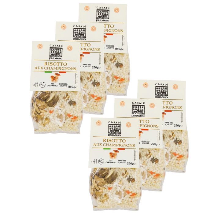Lot 6x Risotto aux champignons - Sachet 250g - Cdiscount Au quotidien