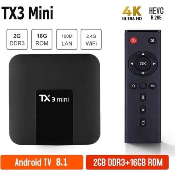TX3 mini Android 81 2Go + 16 Go Smart TV BOX Amlogic S905W Quad Core 4K ...