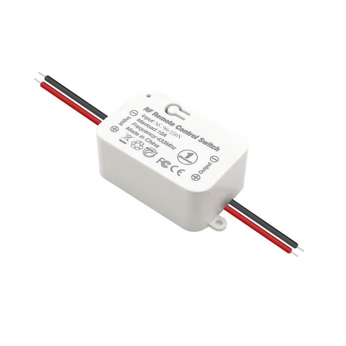 Kit Interrupteur Sans Fil, Émetteur Radio Rf 433Mhz Interrupteur Mural ...