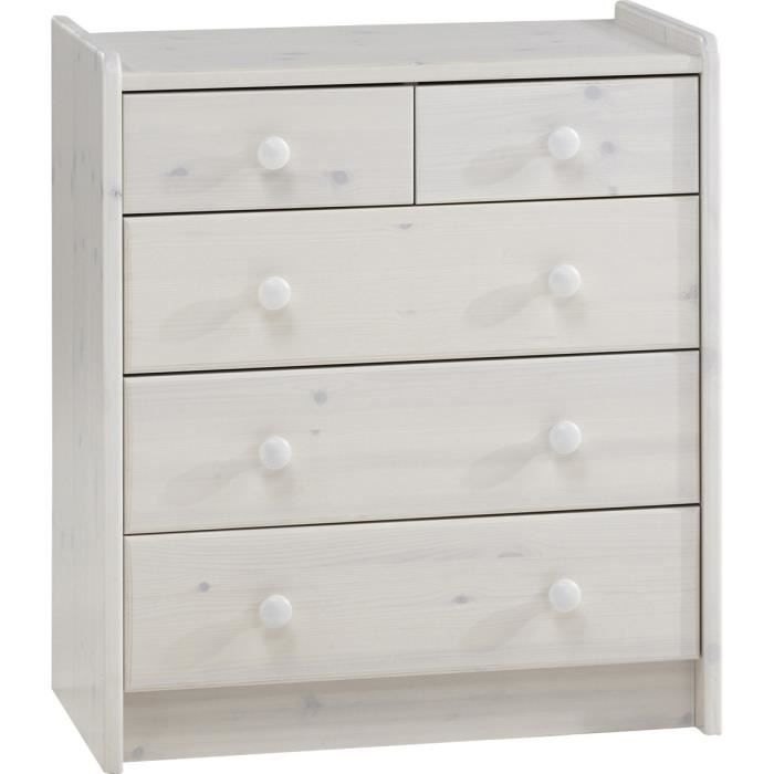 Commode enfant avec 5 tiroirs - Dim : 72 x 64 x 38 cm - Cdiscount Maison