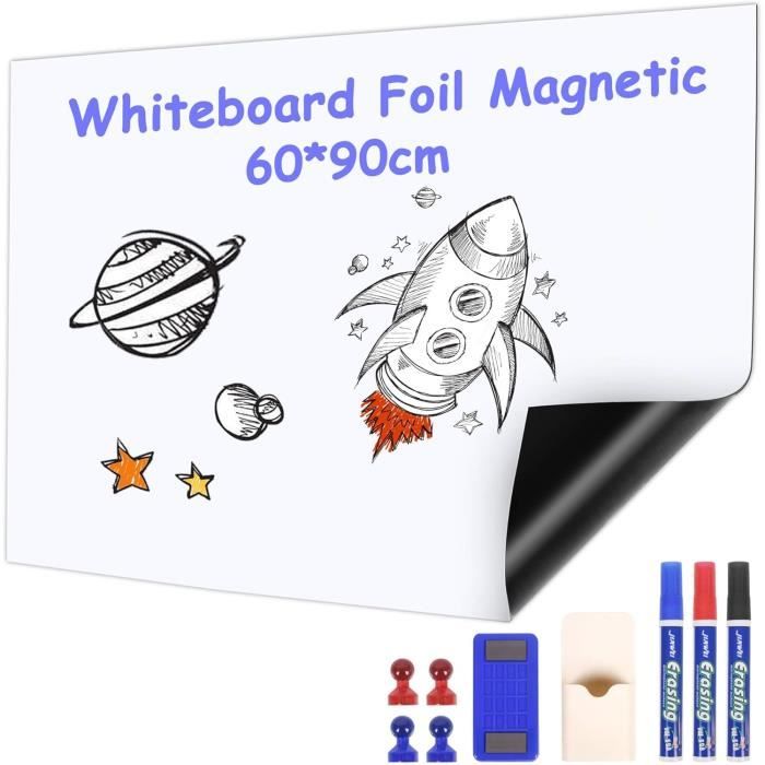 60 * 90cm Tableau Magnetique, Tableau Blanc Effacable, Planning Frigo ...