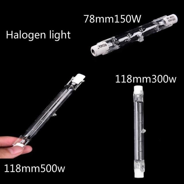 Ampoule,500W--Lampe halogène R7s linéaire, 150W 300W 500W 118mm 78mm ...