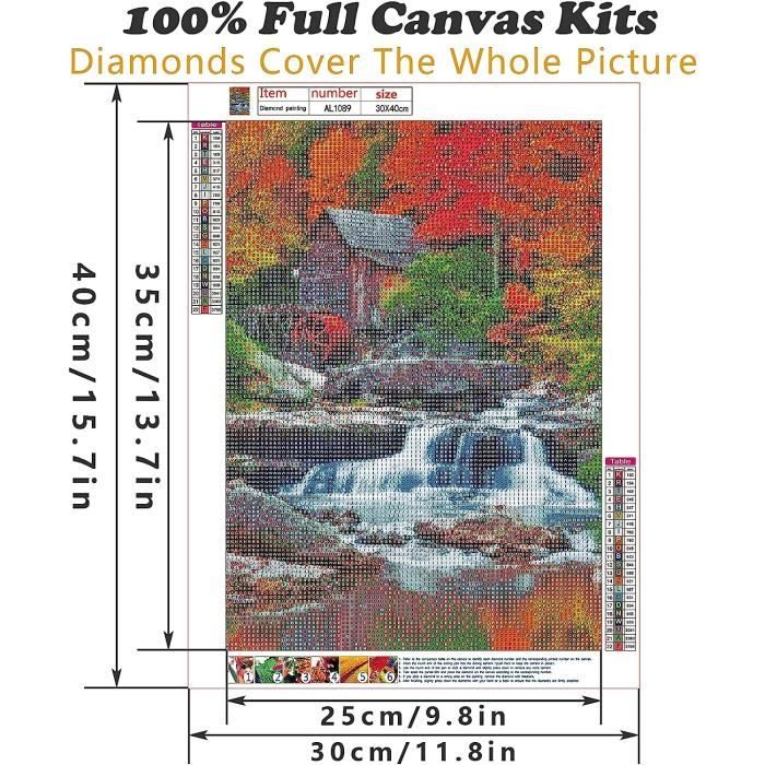 Diamond Painting Paysage, 5D Diy Broderie Diamond Painting Kit Complet ...