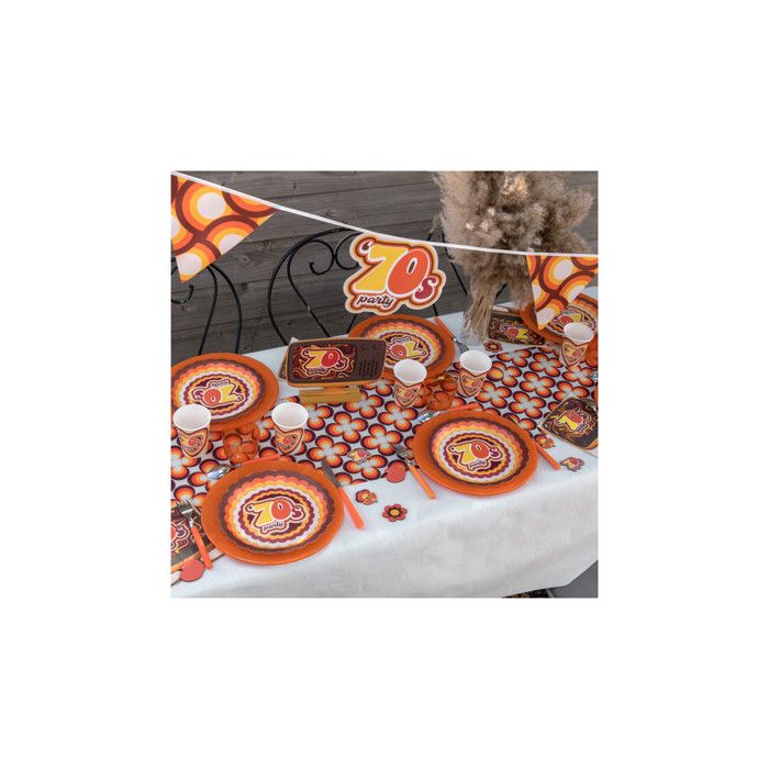 Banderole - 70's Party - 10 fanions - 5 m - Carton - Mixte - Cdiscount ...