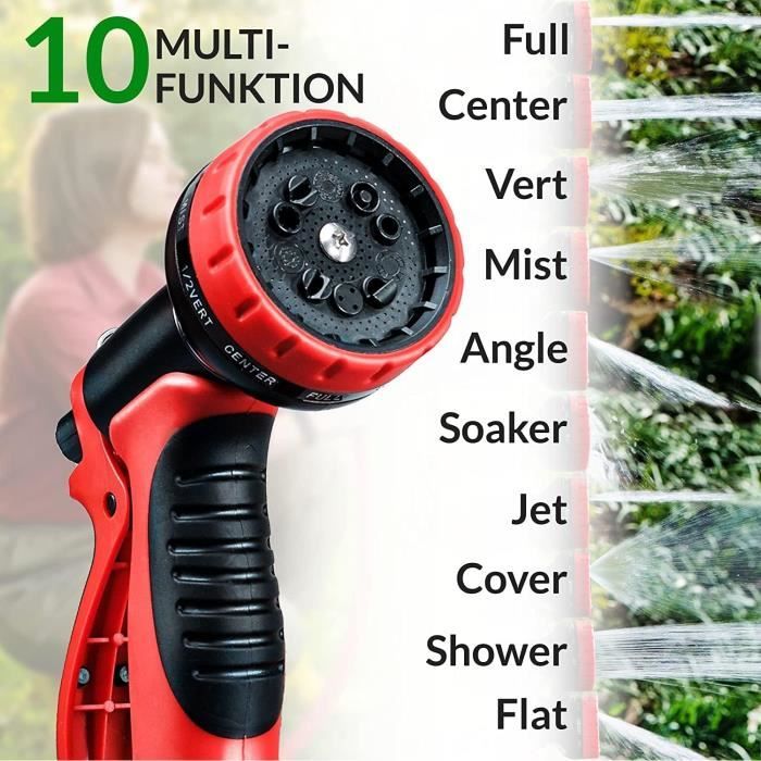 ® Tuyau Arrosage Extensible [Avec Embout À 10 Fonctions] Incluant Un ...