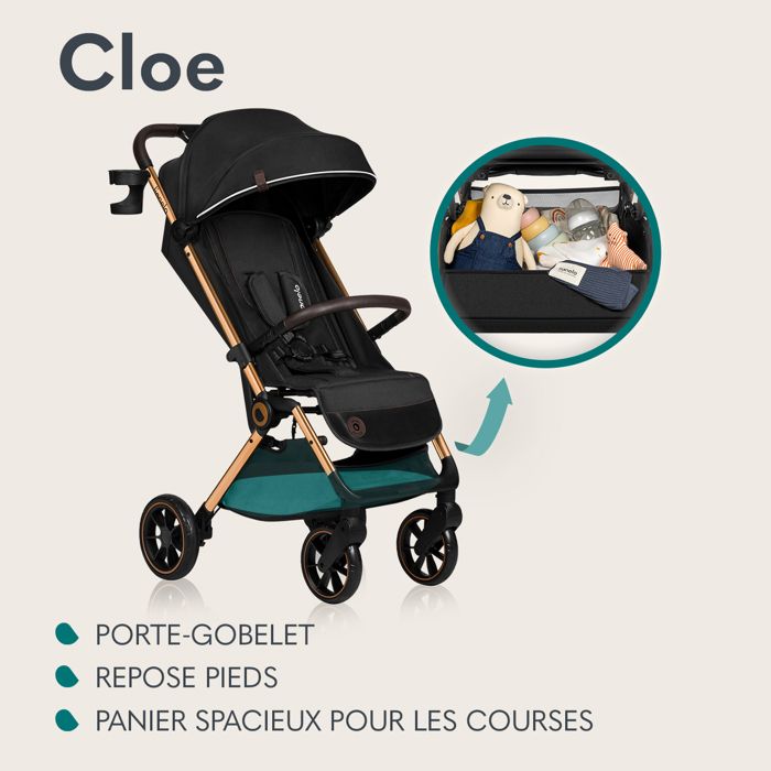Poussette bébé compacte LIONELO Cloe - Jusqu'à 22 Kg - Système légère ...