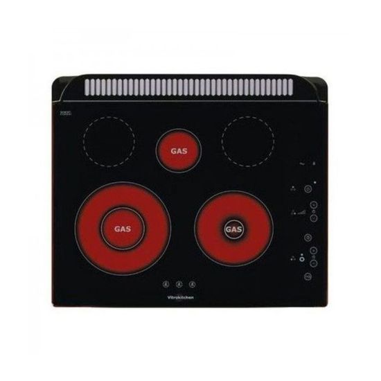 Plaques vitro-céramiques Vitrokitchen 301TGN 60 cm Noir (5 Zones de ...