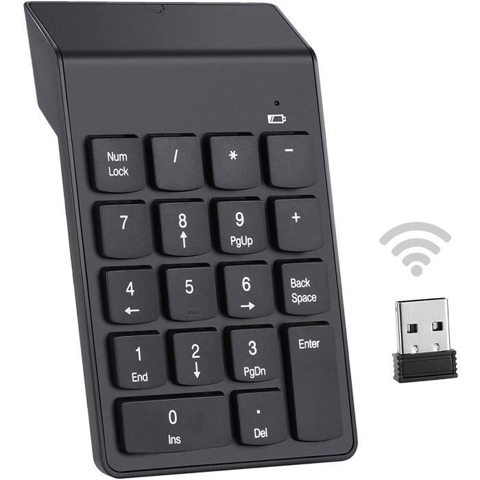 Pavé numérique Clavier Numérique Numpad sans Fil 18 Touches Bluetooth ...