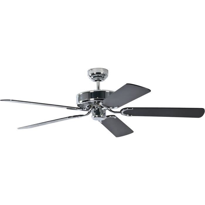 Ventilateur de plafond Potkuri de sans éclairage, en acier, pâles ...