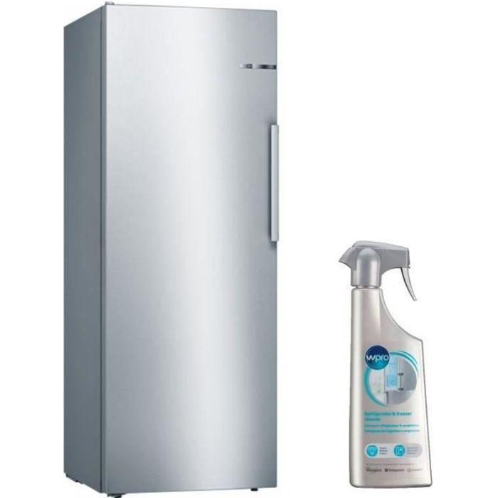 Réfrigérateur simple porte inox 290L - BOSCH - Froid brassé - Dégivrage ...