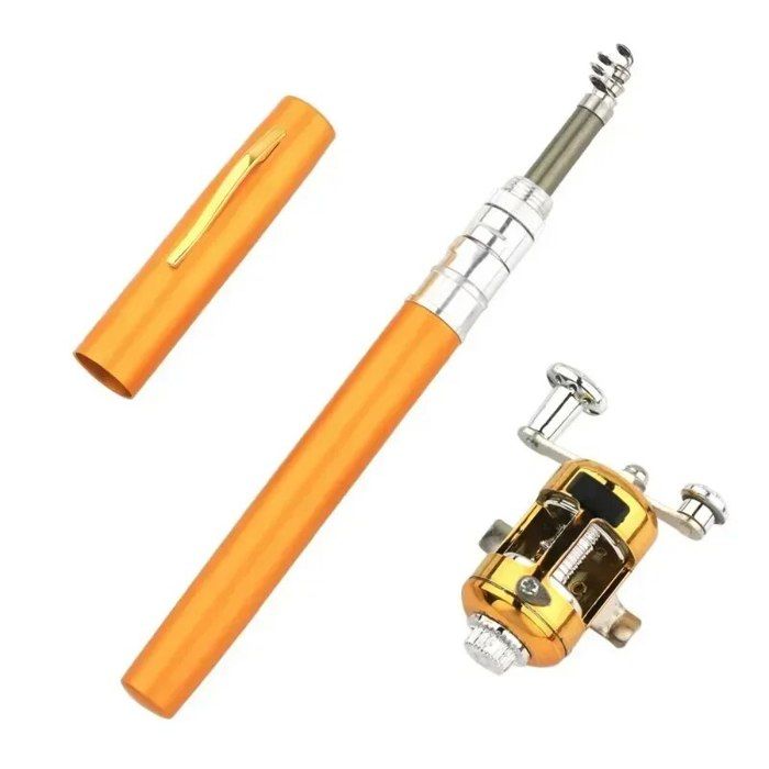 Mini stylo de poche télescopique portable pour la pêche en plein air ...