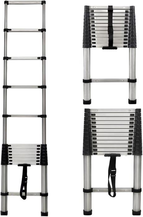 Échelle Télescopique, échelle Extensible Escabeau Telescopique 3,8M, en ...