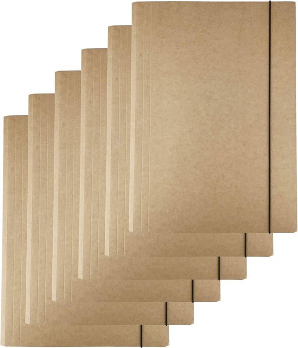 - Lot De 6 Chemises En Carton Kraft Avec Tendeur D'Angle, Classeur À ...