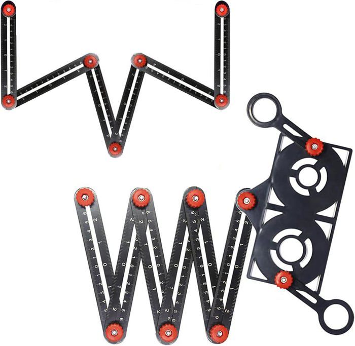 Rgle de mesure multi-angles 12 cts en aluminium outil de mise en page ...