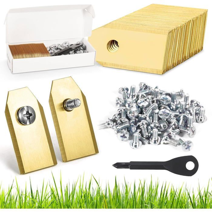 SVIPDDD Pack de 60 Lame robot tondeuse, Lames en e 0,75 mm, Lames de Robot Tondeuse à Gazon pour ...