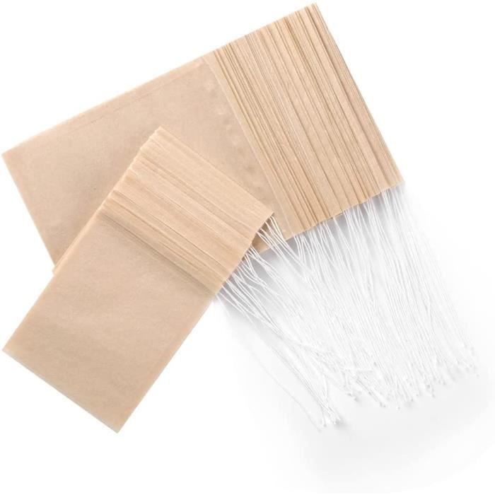 200 Pièces Sachets De Thé Sachets Filtrants En Pâte De Bois Naturel ...