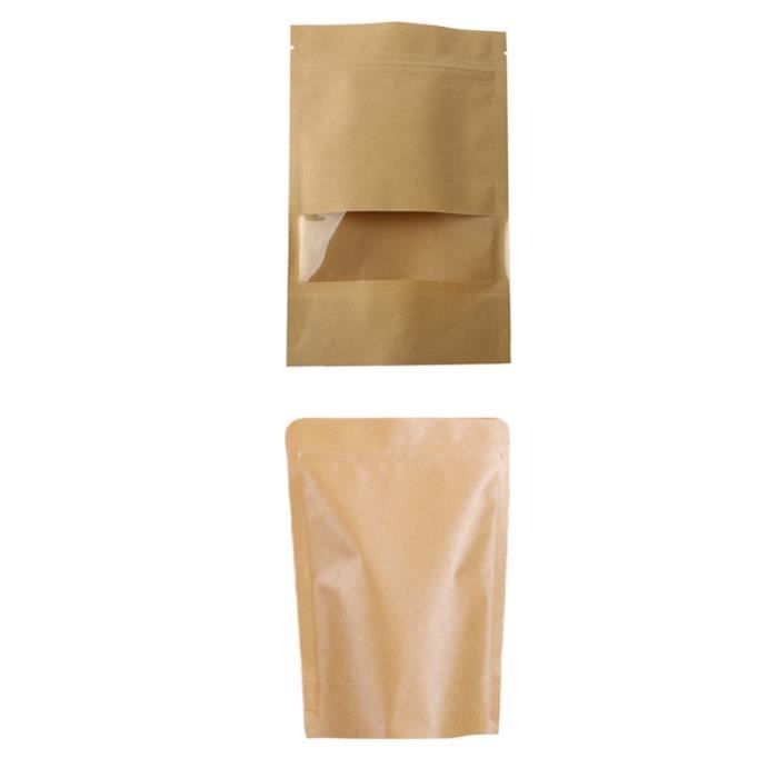 50 Pcs - 16x22x4cm - Sac vide - Sacs à fermeture éclair debout avec ...