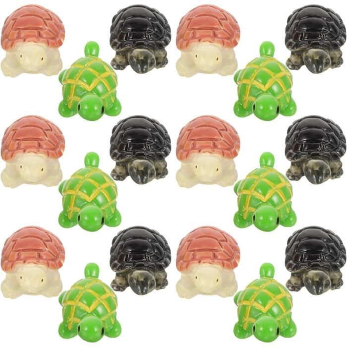 20 Pièces Mini Tortue Ornement Terrariums Paysage Ornement Tortue De ...