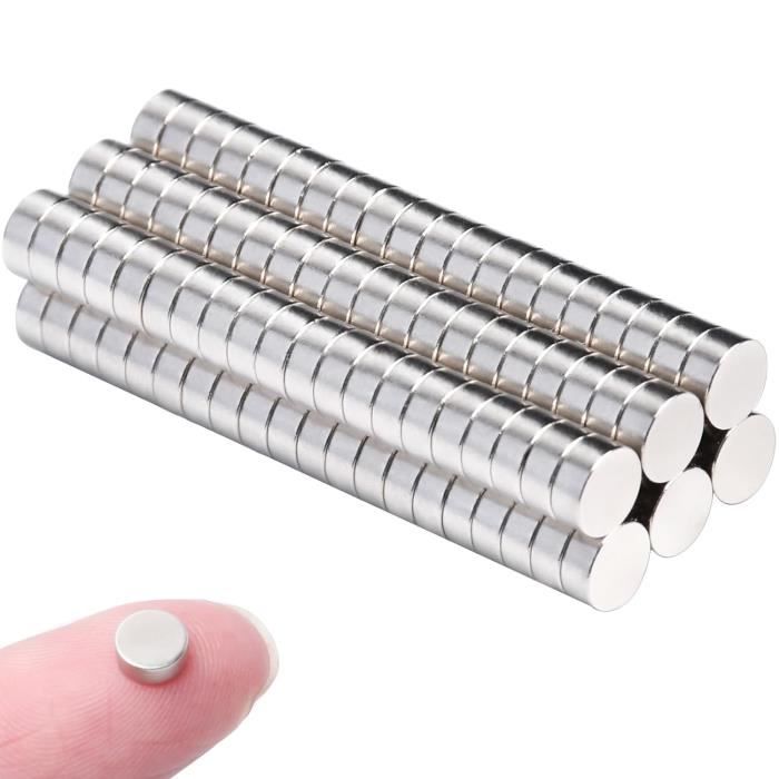 Lot De 120 Mini Aimants Puissants En Néodyme - 5 X 2 Mm - Pour Tableau ...